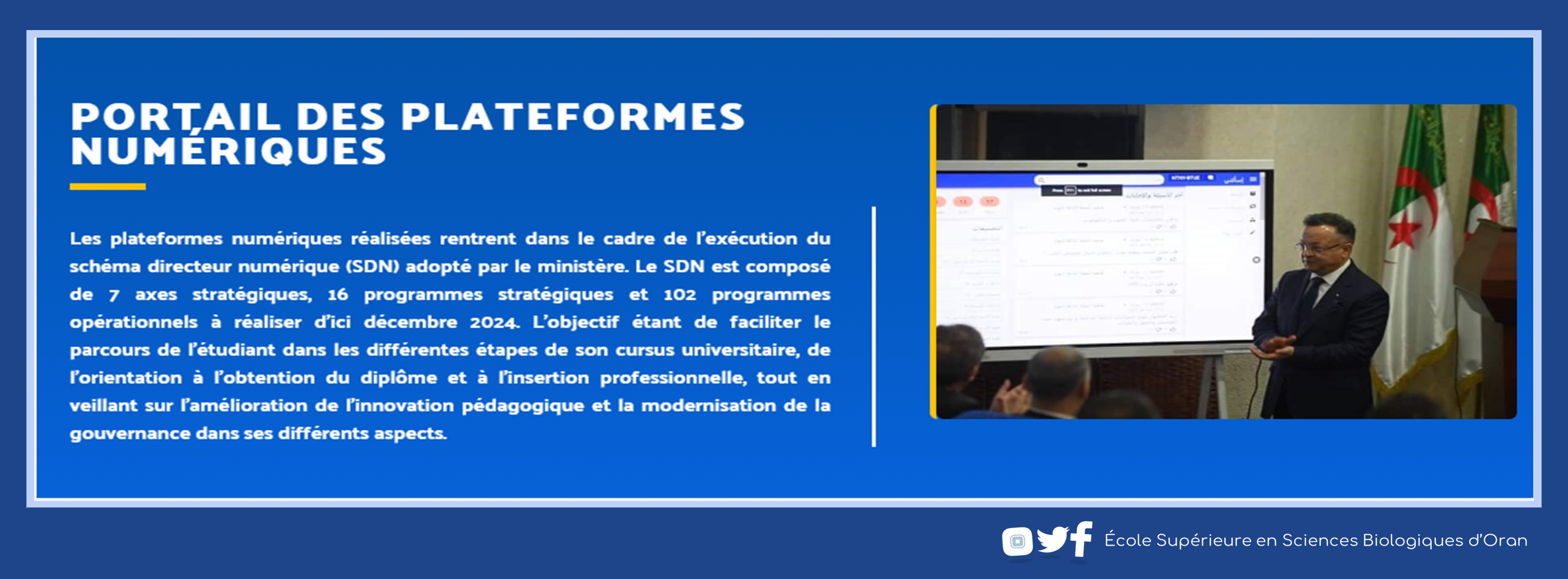 Ecole Supérieure en Sciences Biologiques d'Oran